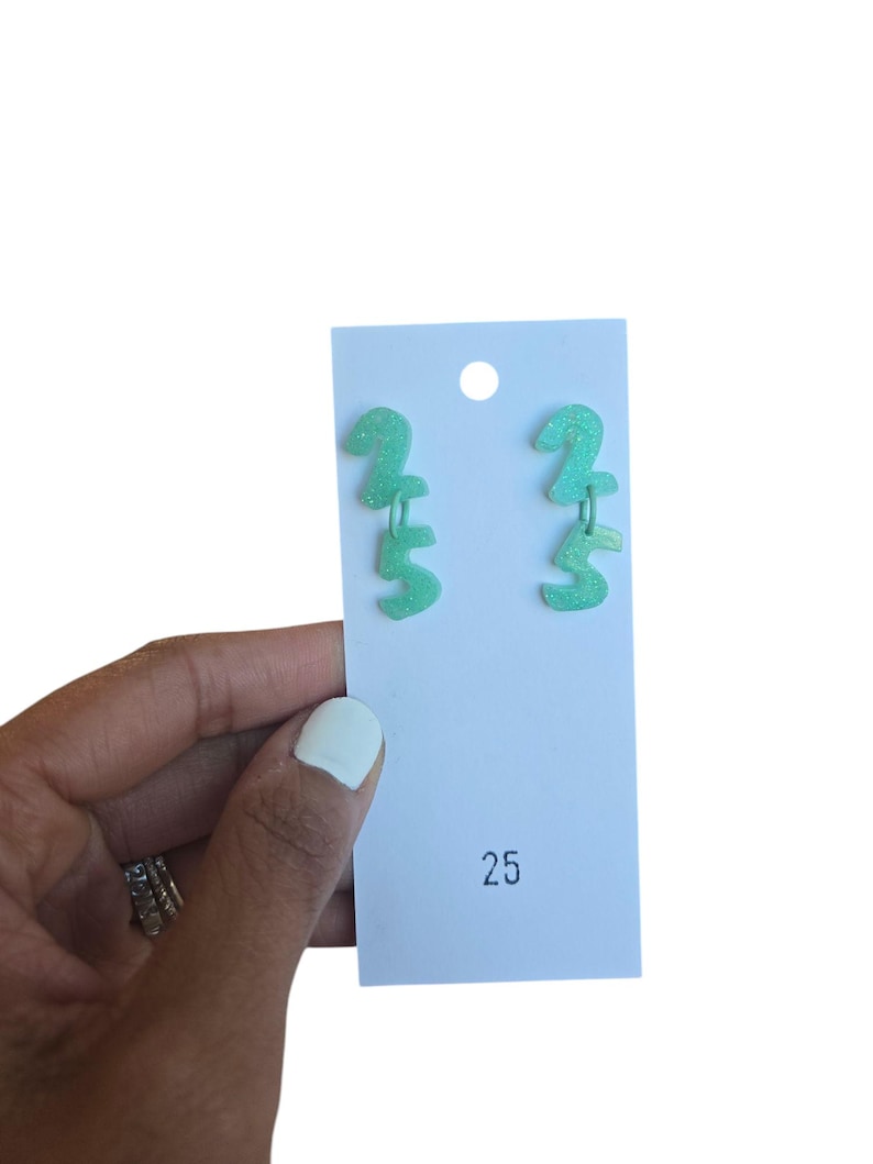 Birthday Earrings, Number Earrings - Etsy