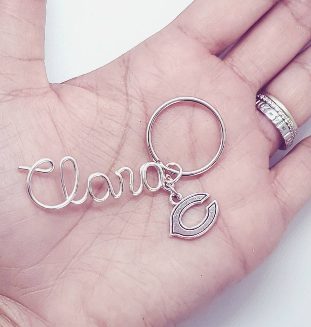 Chicago Bears Name Keychain, Chicago Bears Keychain, Bears Keychain ...