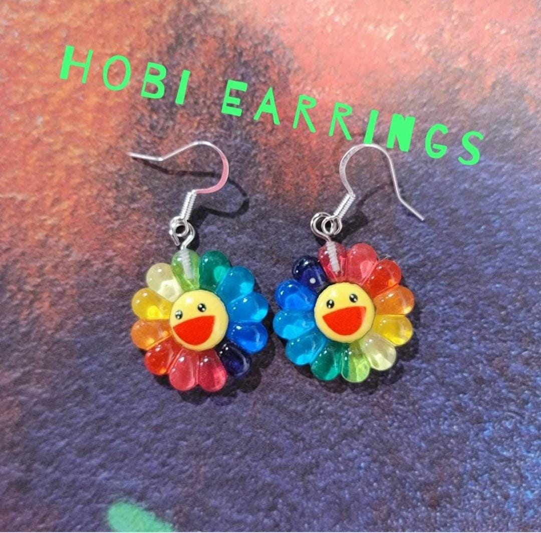 Jhope Earrings, Hobi Earrings, BTS Jewelry, Jhope Flower Earrings ...
