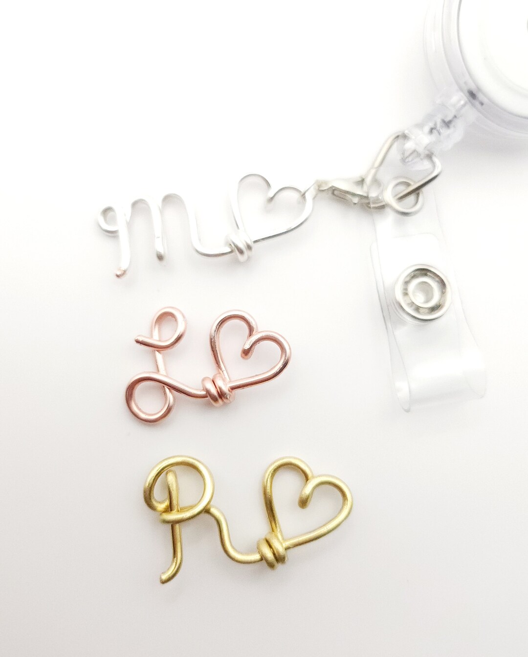 Custom Badge Charm, Custom Initial Badge Reel, Badge Charm, Nurse Badge ...
