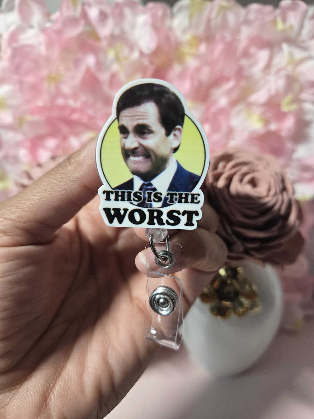 The Office Badge Reel, Nurse Badge Reel, Funny Badge Reel, Humorous ...