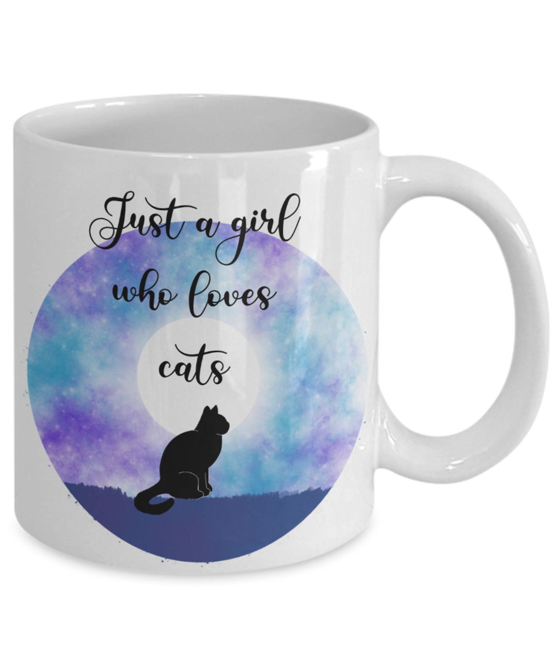 Just A Girl Who Loves Cats Coffee Mug Kitty Feline Lover Tea - Etsy
