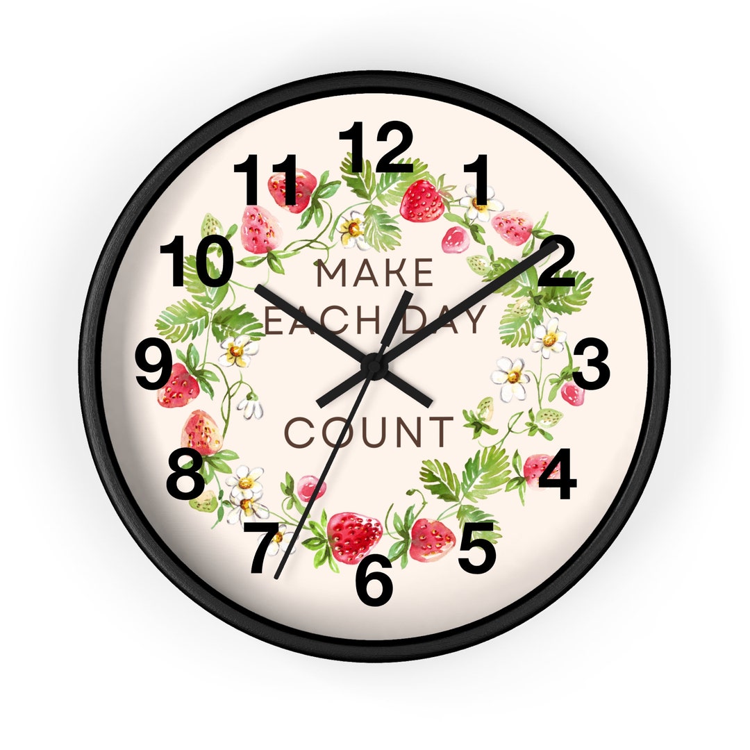 Pink Make Each Day Count Inspirational Strawberries Kitchen - Etsy