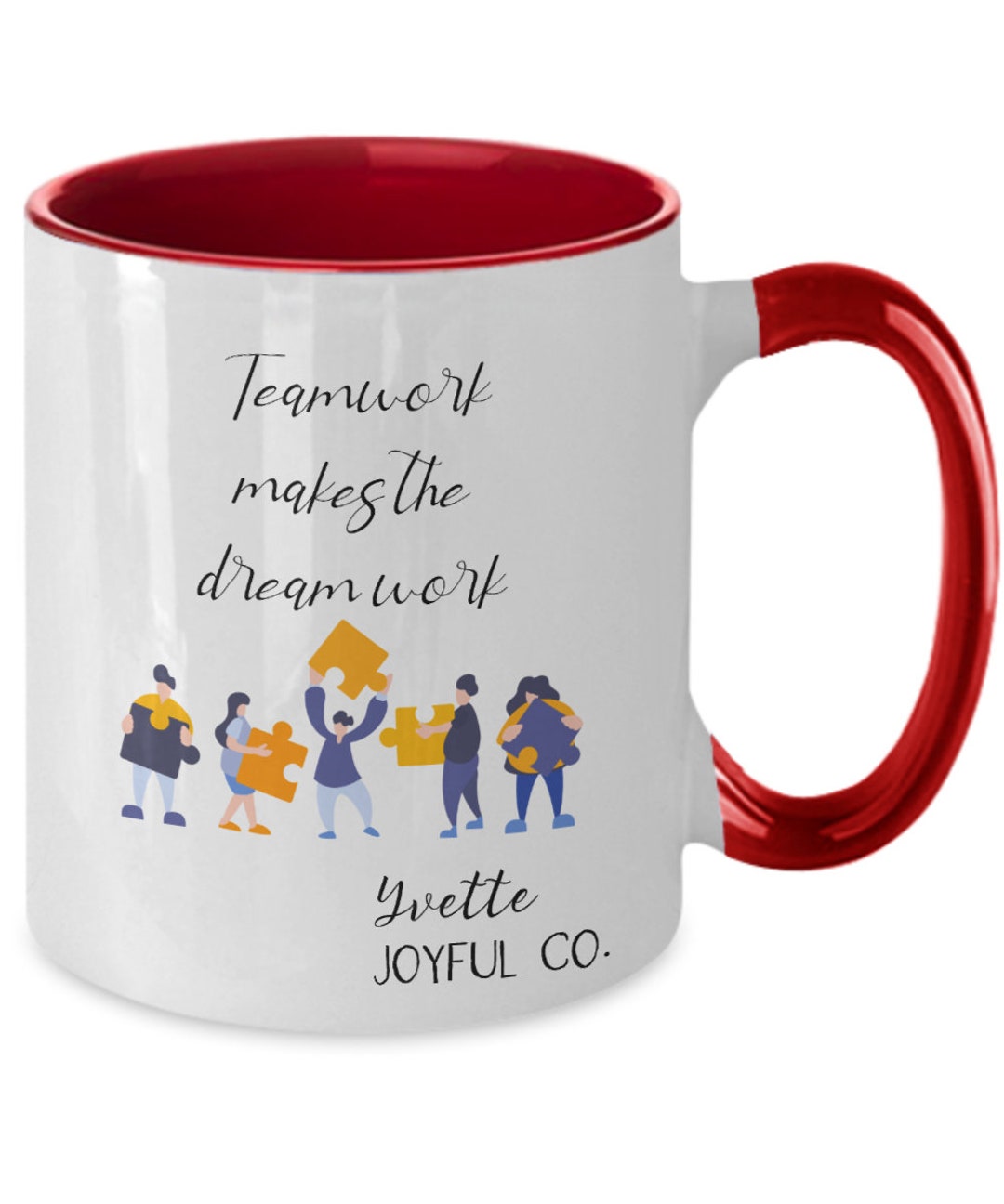 Teamwork Makes the Dream Work 2-tone Coffee Mug Team Building - Etsy