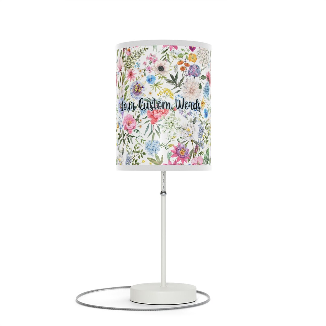 Your Custom Words Wildflower Lamp Shade With Stand USCA Plug ...