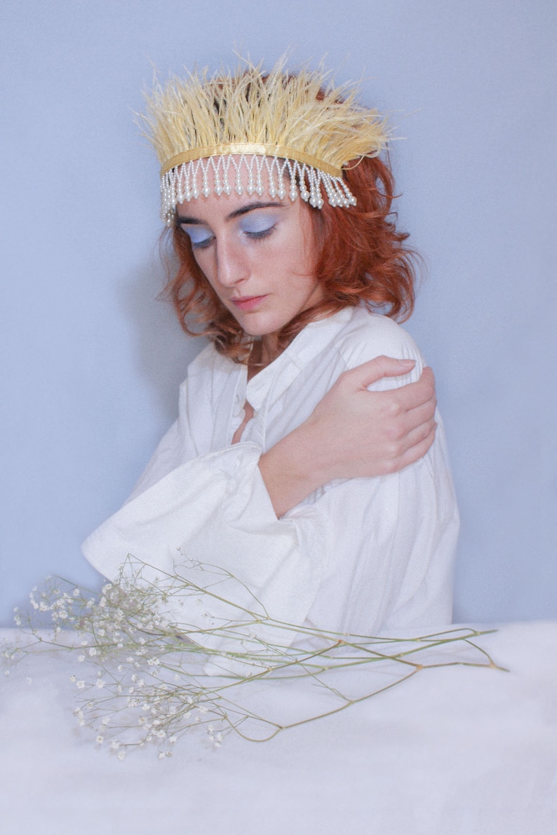 Pearly Queen - Feather Crown - Etsy