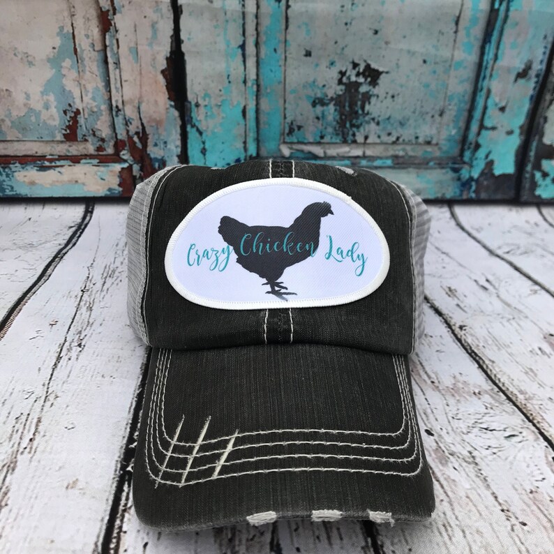 Crazy Chicken Lady Hat Trucker Hat Chicken Hat Baseball - Etsy