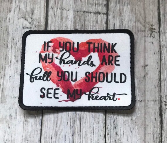 Diaper Bag Patch Full Heart Patch Twin Mom Patch Irish Twin - Etsy