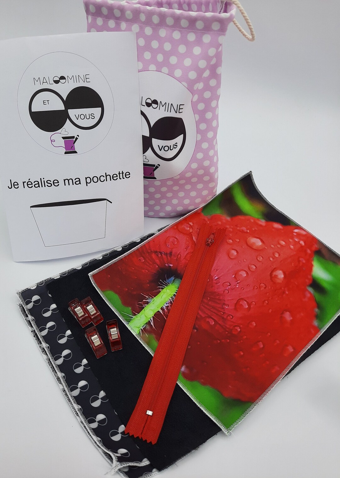 Create Your Own Kit With a Photo. Sewing Kit. Sew Your Zipped Pouch ...