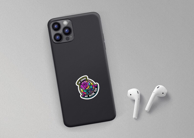 I'm Using My Rose. Homemade. Kiss Cut Sticker. Tiktok Viral Sounds ...