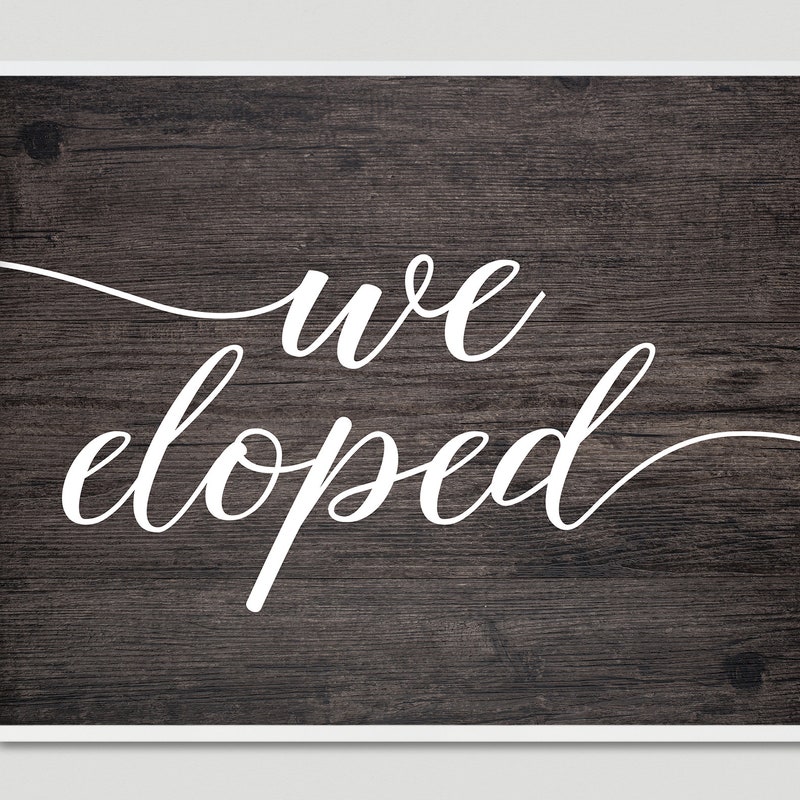 We Eloped - Etsy
