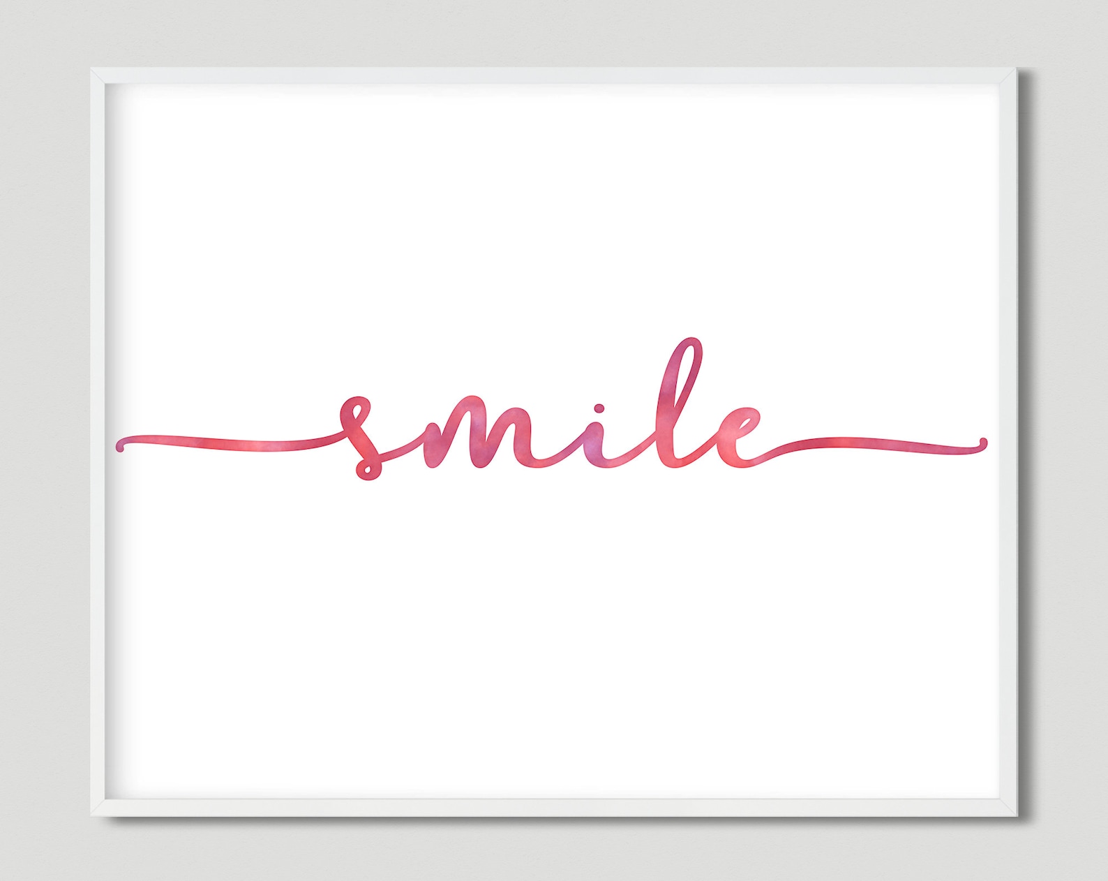 Smile Sign, Instant Download, Digital File, Wall Decoration, Print ...