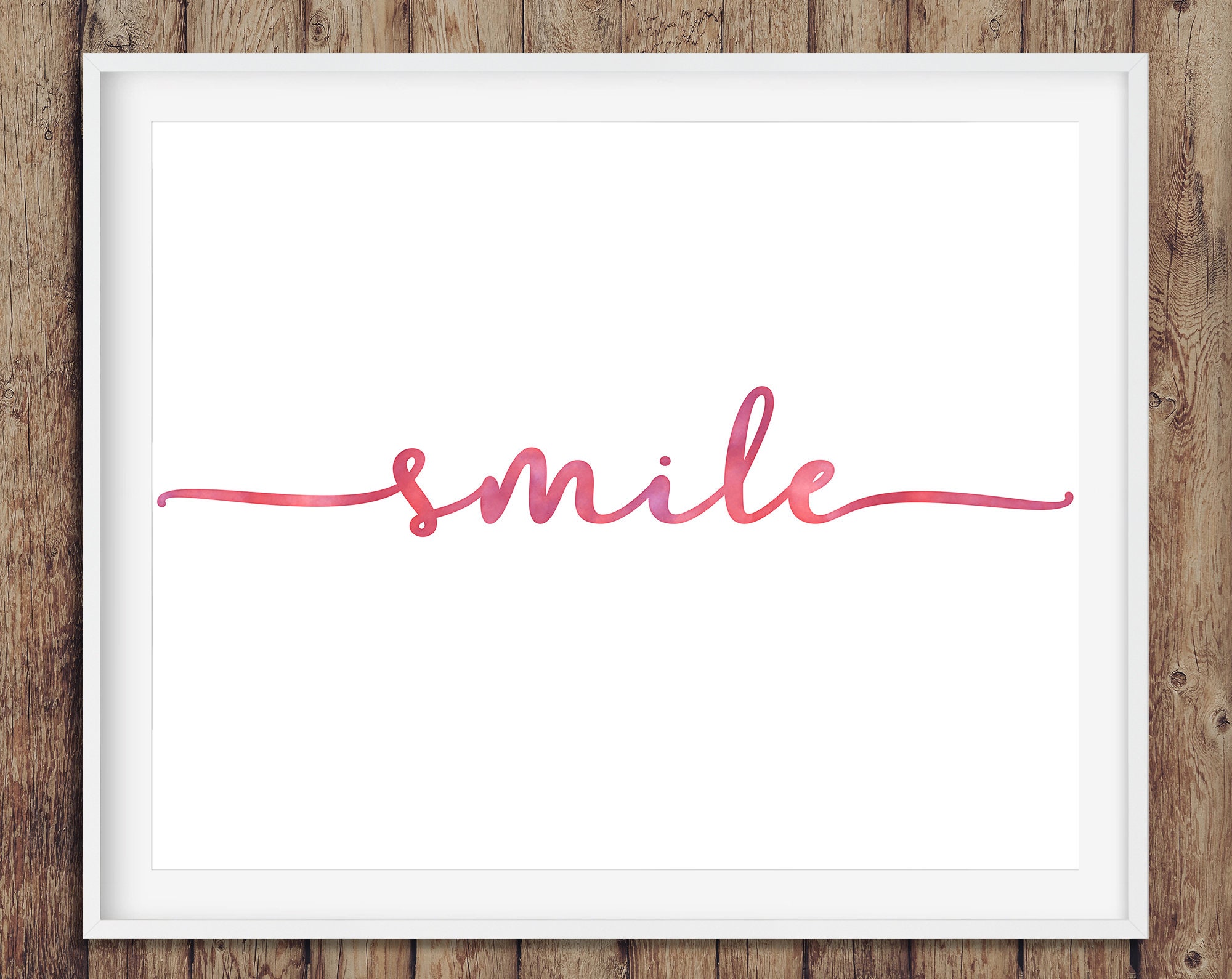 Smile Sign, Instant Download, Digital File, Wall Decoration, Print ...