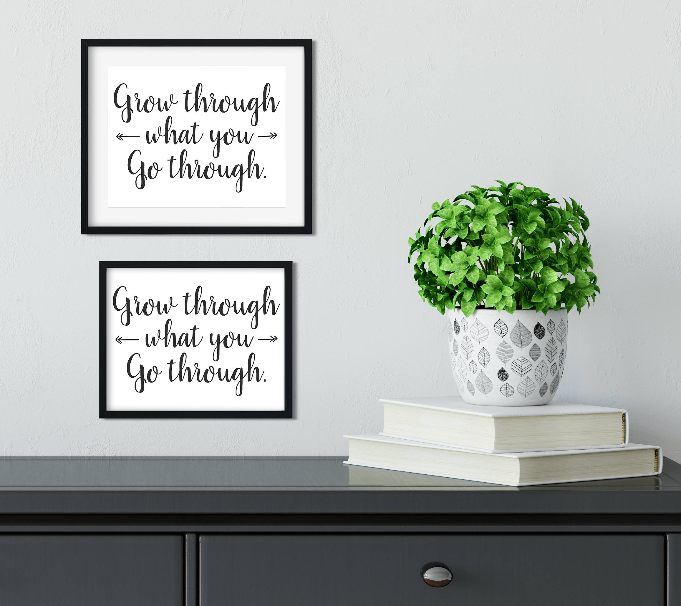 Grow Through Motivational Sign Instant Download Digital | Etsy