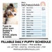 Puppy Daily Schedule, Puppy Planner, Dog Schedule Template, Daily ...