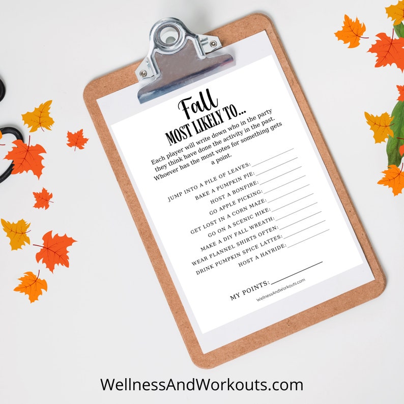 Fall Game, Most Likely to Game, Family Game Night, Who's Most Likely to ...