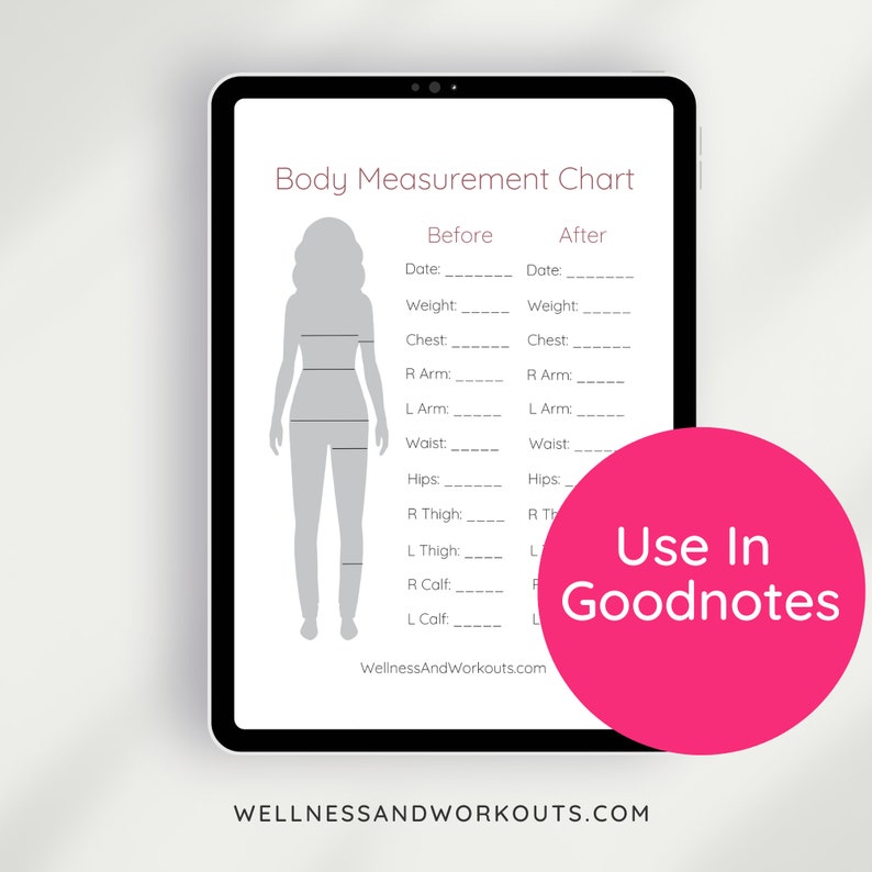 Body Measurement Tracker Bundle, Body Progress Tracker, Weight and ...