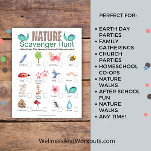Nature Scavenger Hunt, Nature Lover I Spy Kids Activity, Outdoor ...