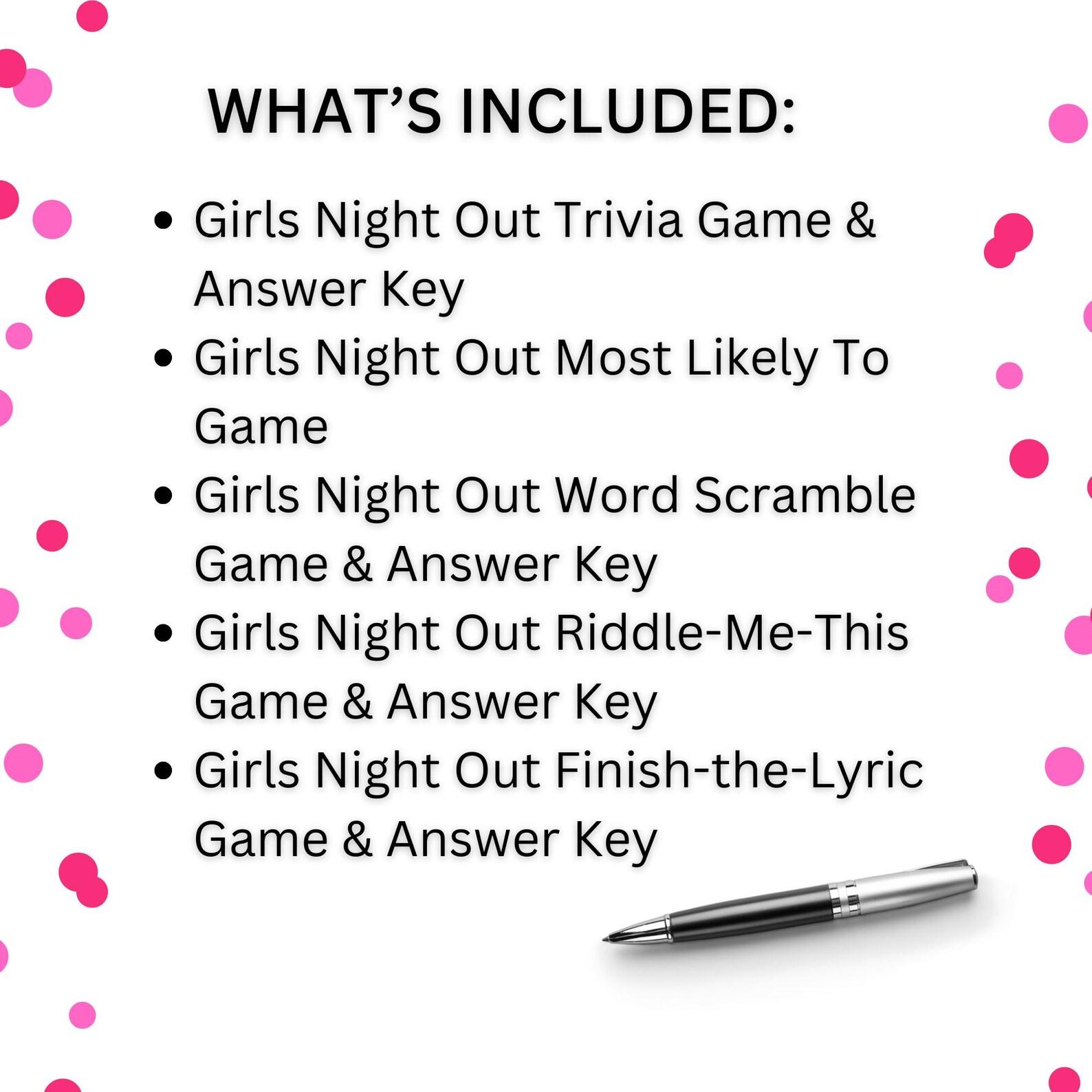 Girls Night Games, Girls Night Out Games, Girl Night Games, Games for ...