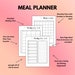 Meal Planner & Grocery List Printable Planner With Kitchen Inventory ...