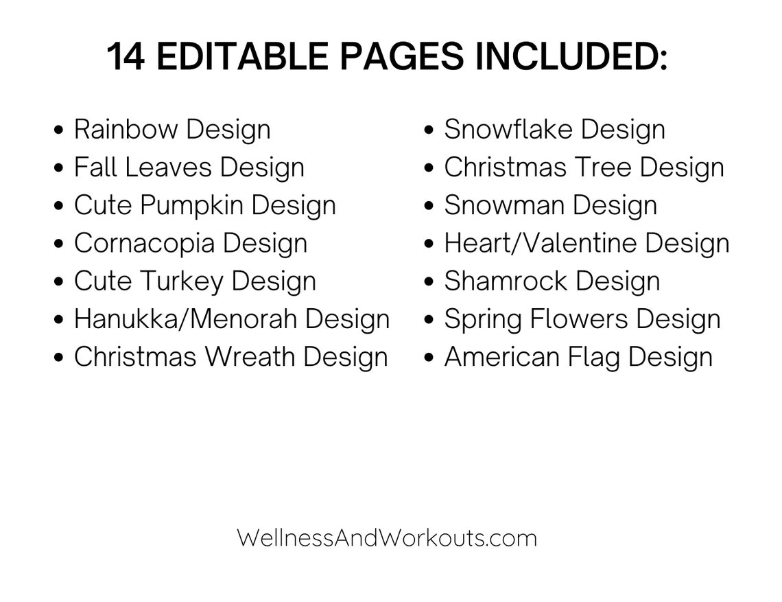 Editable Weekly Daycare Menu, Home School Menu, Preschool Menu, Weekly ...