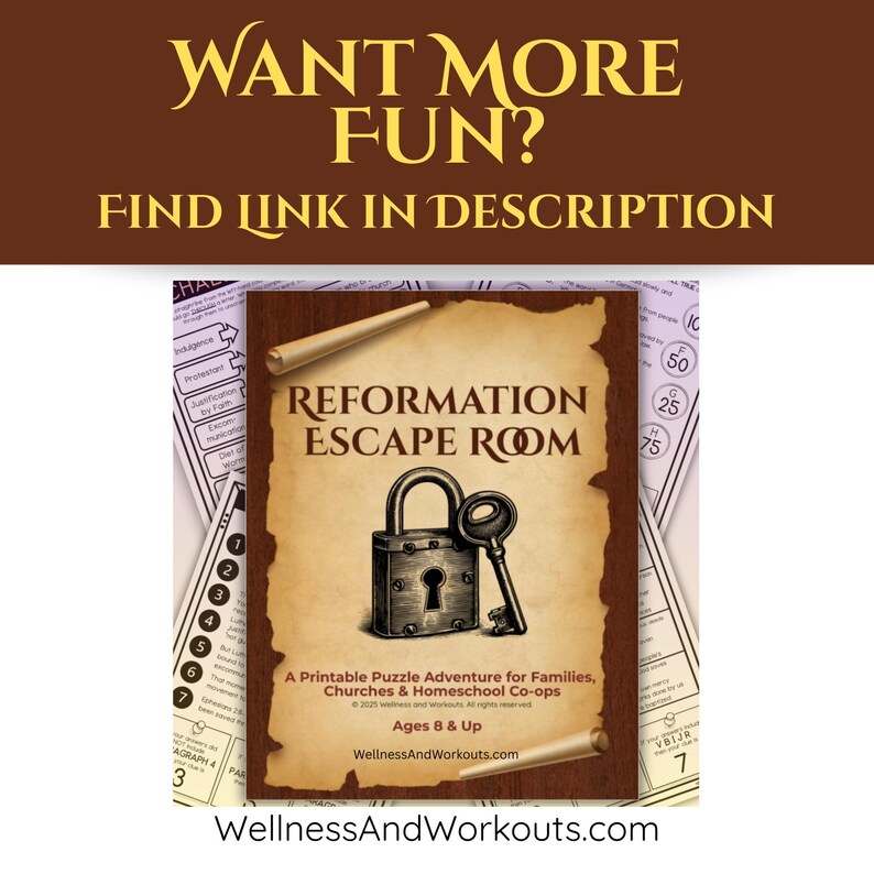 Reformation Games Bundle, Reformation Party, Reformation Day, Christian ...