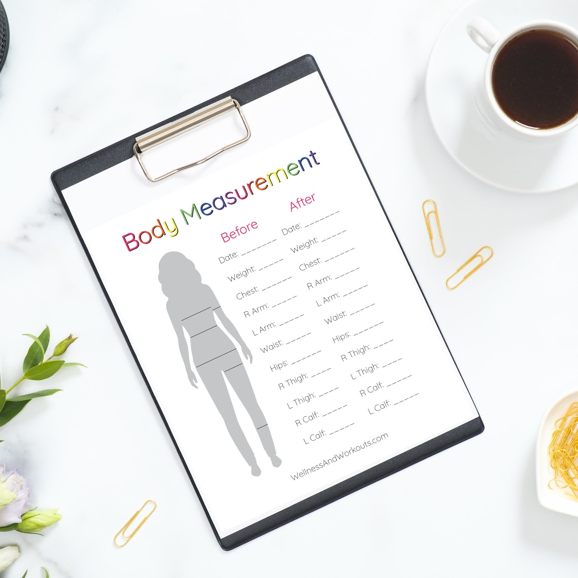 Body Measurement Tracker/weight Loss Tracker/fitness Journal/progress ...