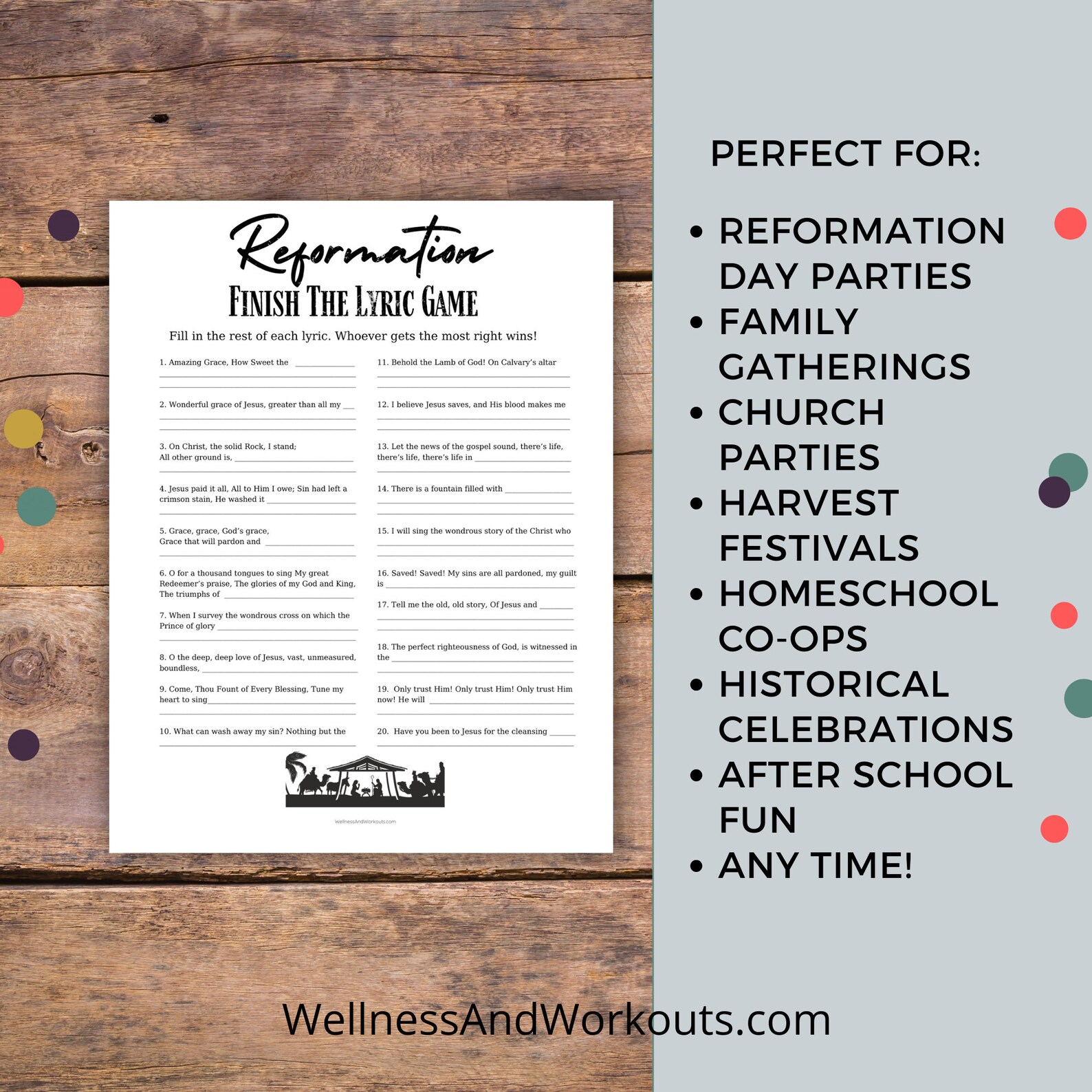 Reformation Games Bundle, Reformation Party, Reformation Day, Christian ...