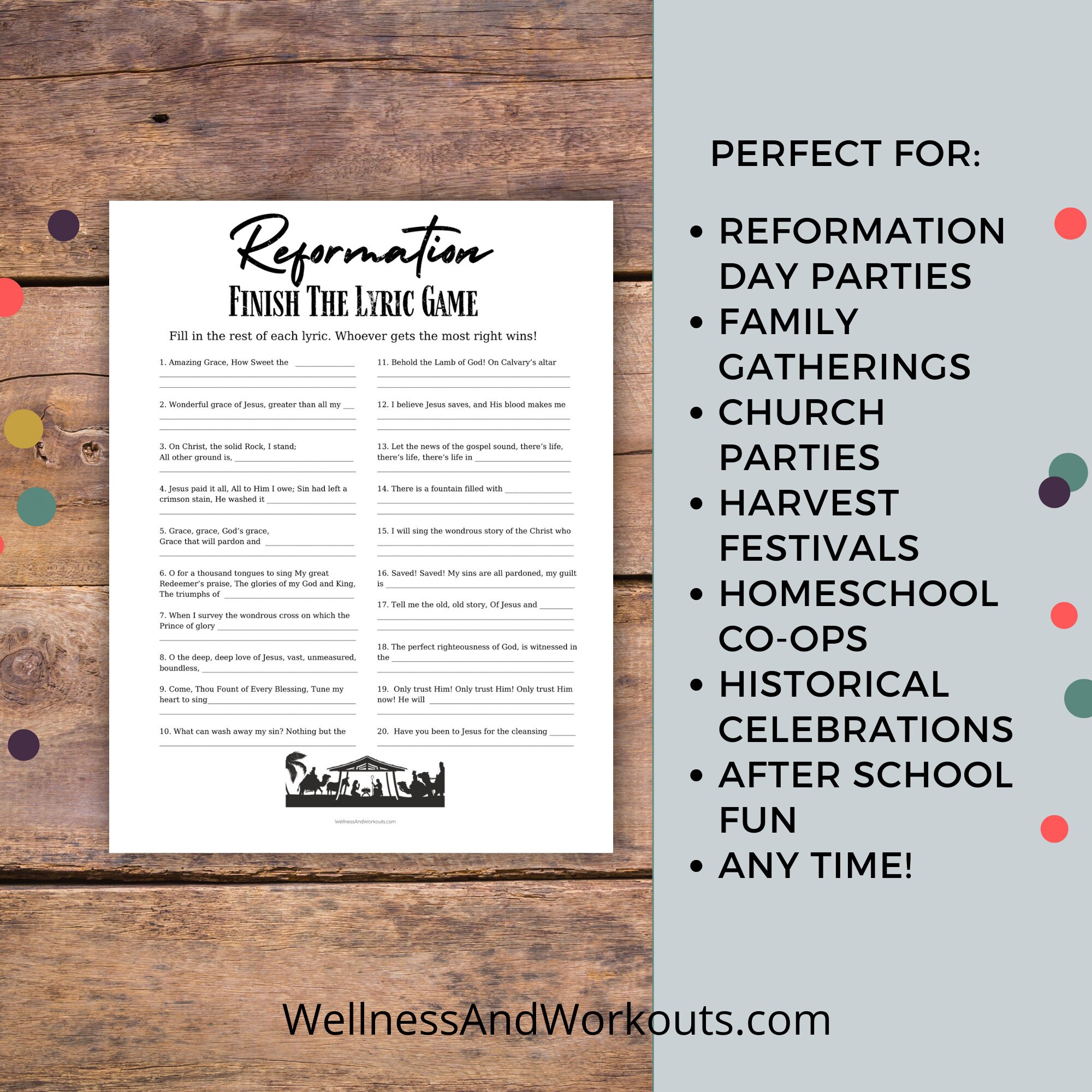 Reformation Games Bundle, Reformation Party, Reformation Day, Christian ...