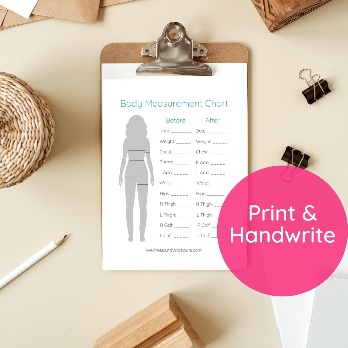 Body Measurement Tracker Bundle, Body Progress Tracker, Weight and ...