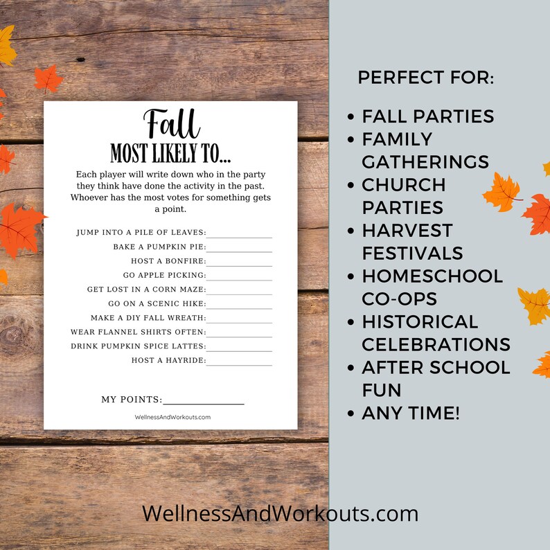 Fall Game, Most Likely to Game, Family Game Night, Who's Most Likely to ...