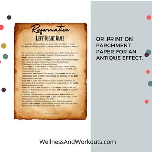 Reformation Day Pass the Gift Game, Gift Exchange Game, Pass the Prize ...