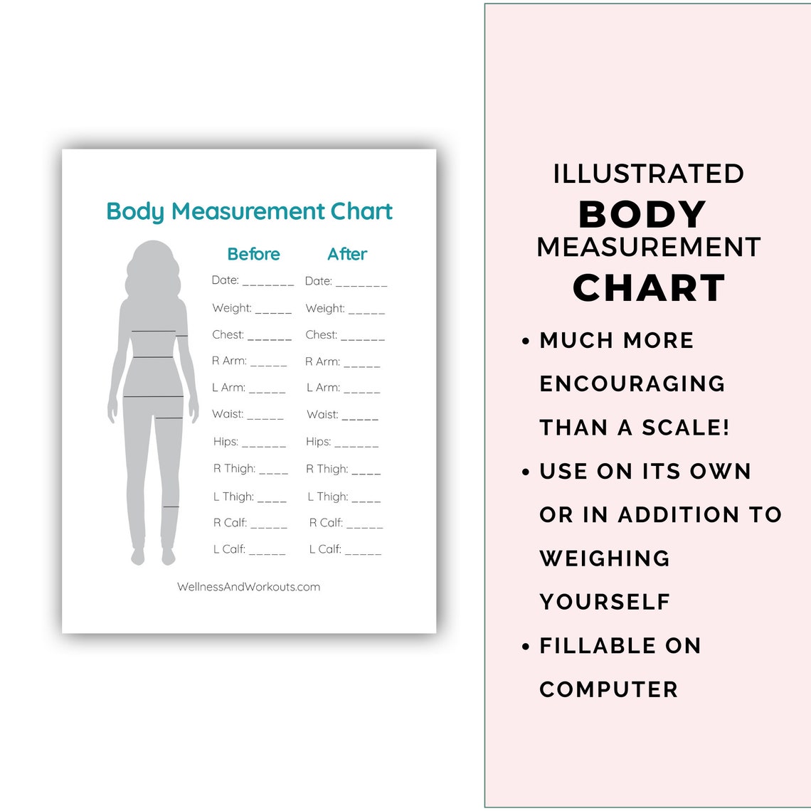 75 Soft Challenge Tracker Bundle, Fitness Journal, Body Measurements ...