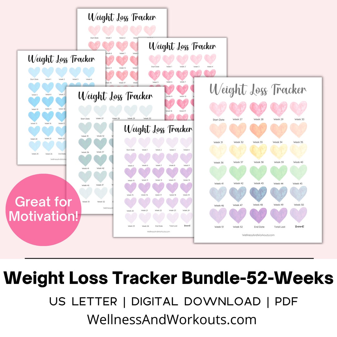 Weight Loss Journal, Weight Loss Tracker, Weight Loss Chart, Weight ...
