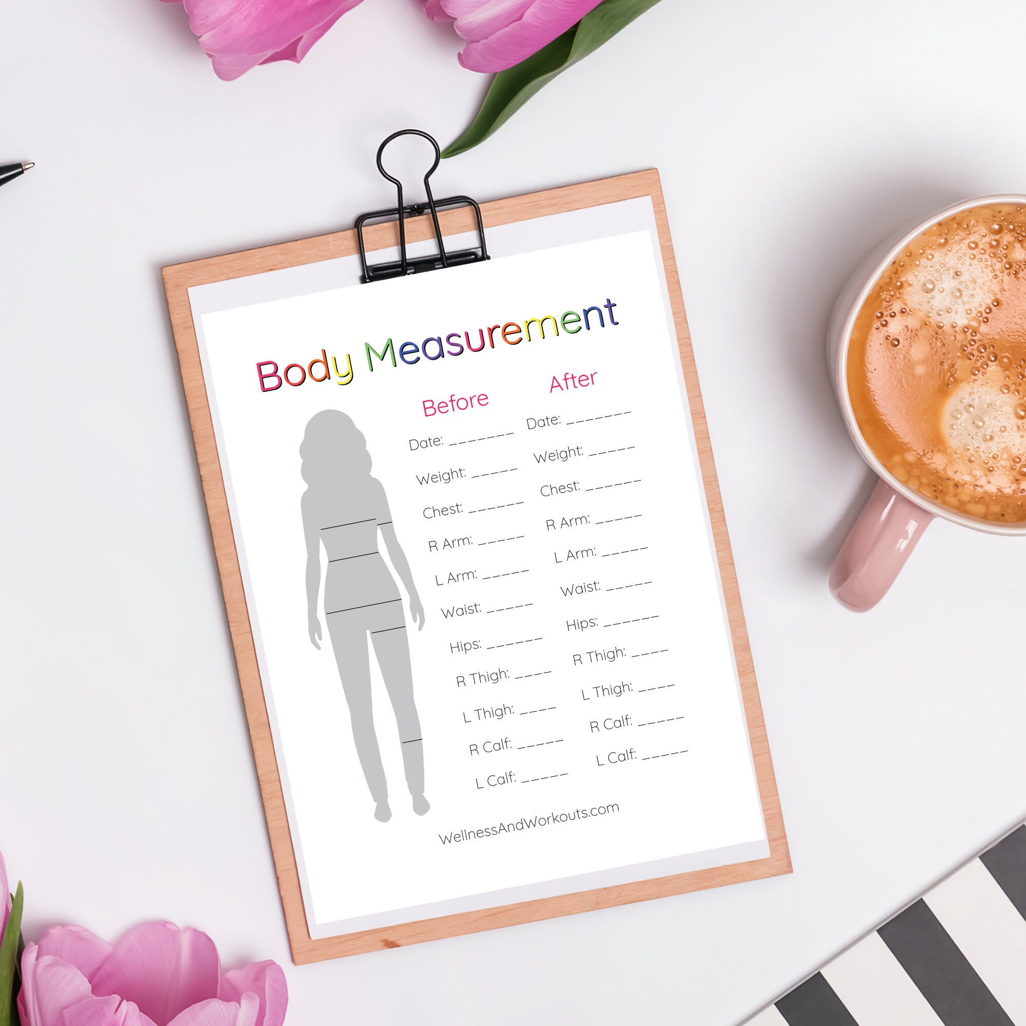 Body Measurement Tracker/weight Loss Tracker/fitness Journal/progress ...