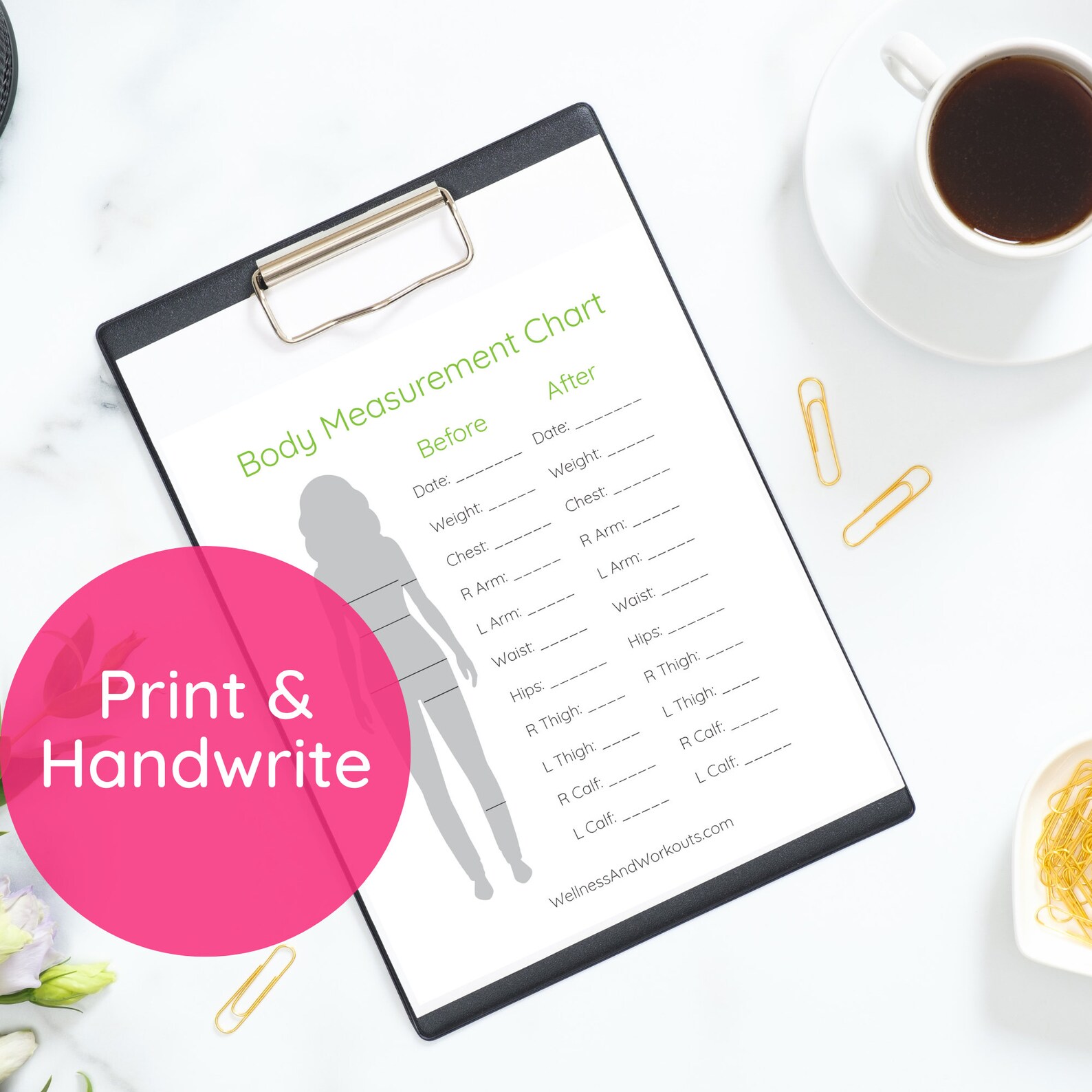 Body Measurement Tracker Bundle, Body Progress Tracker, Weight and ...