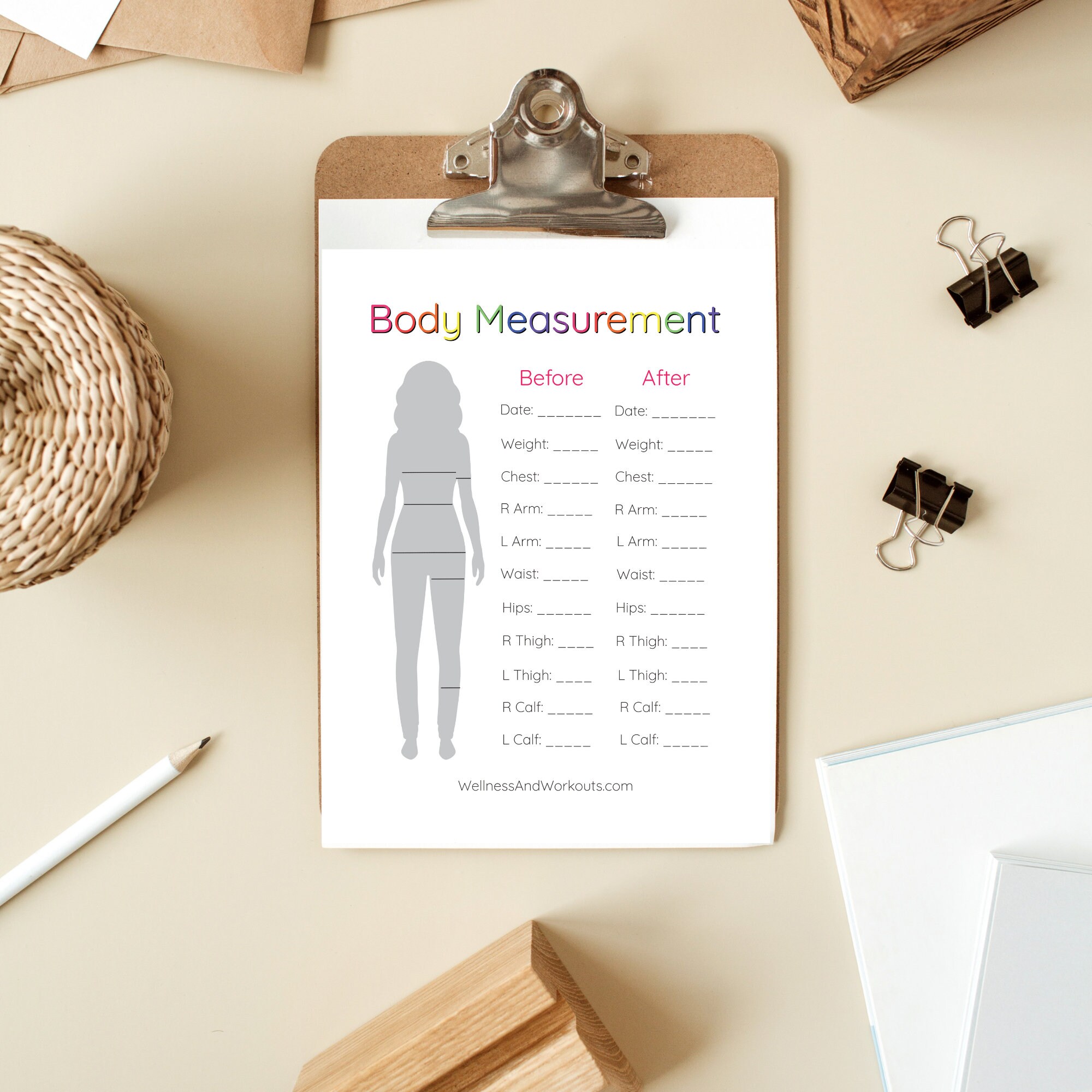 Body Measurement Tracker/weight Loss Tracker/fitness Journal/progress ...