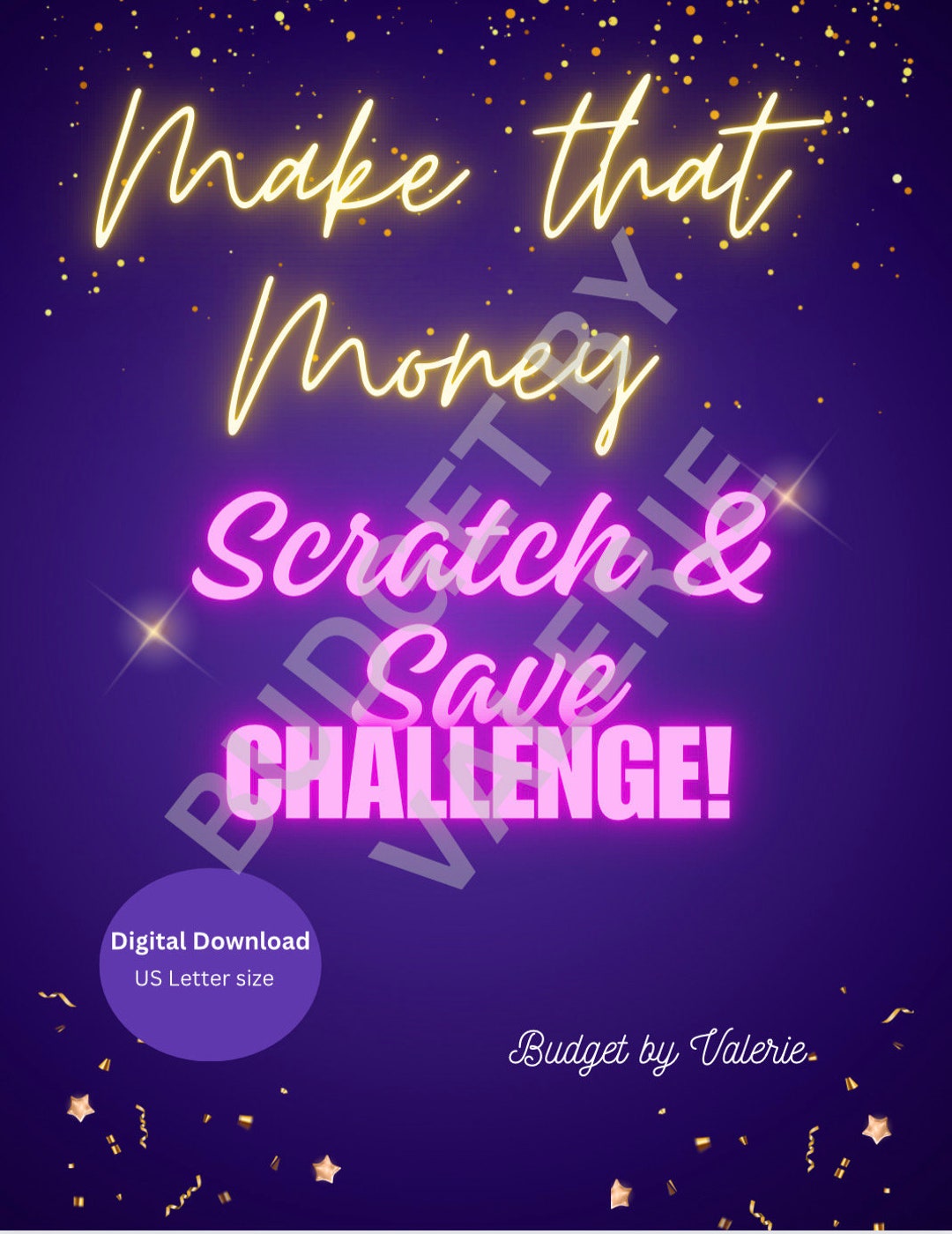 Make That Money Scratch &save Challenge Digital Download, Savings ...