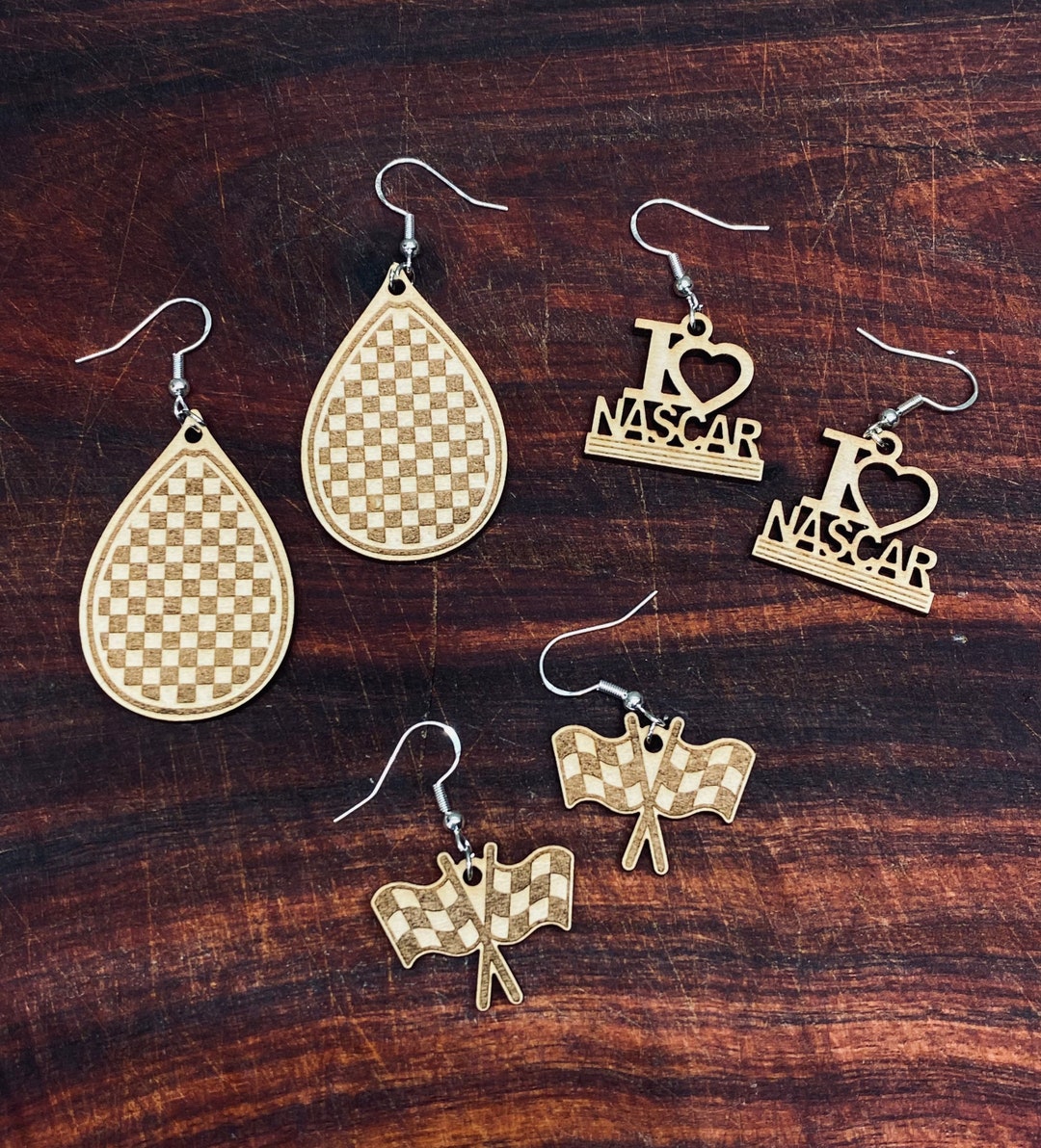 NASCAR Racing Earrings - Etsy