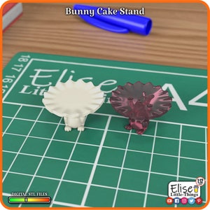 1:12 Scale Bunny Cake Stand, 3D Printable Dollhouse Easter, High ...