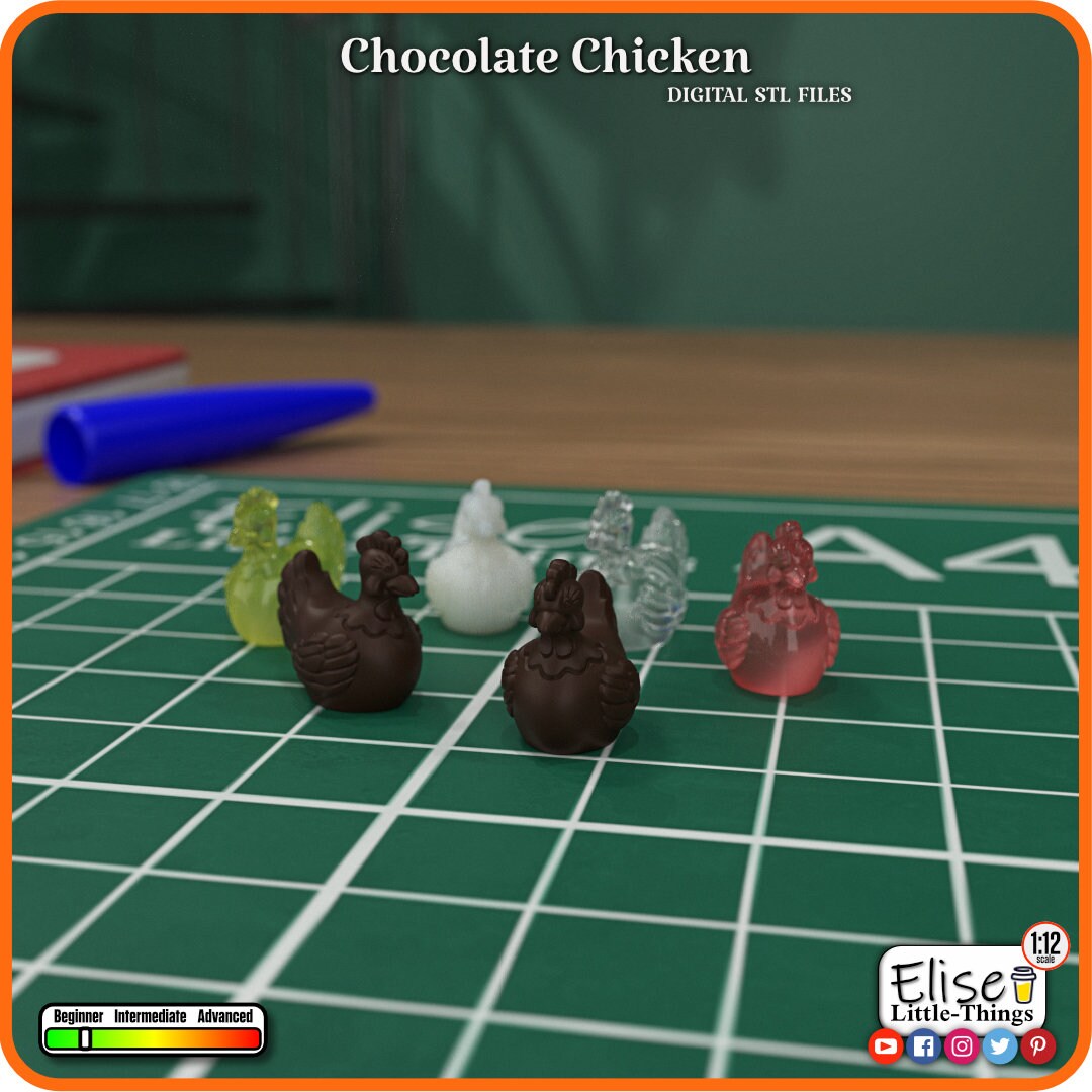 1:12 Easter Chocolate Chicken 3D Printable Dollhouse Decor - Etsy