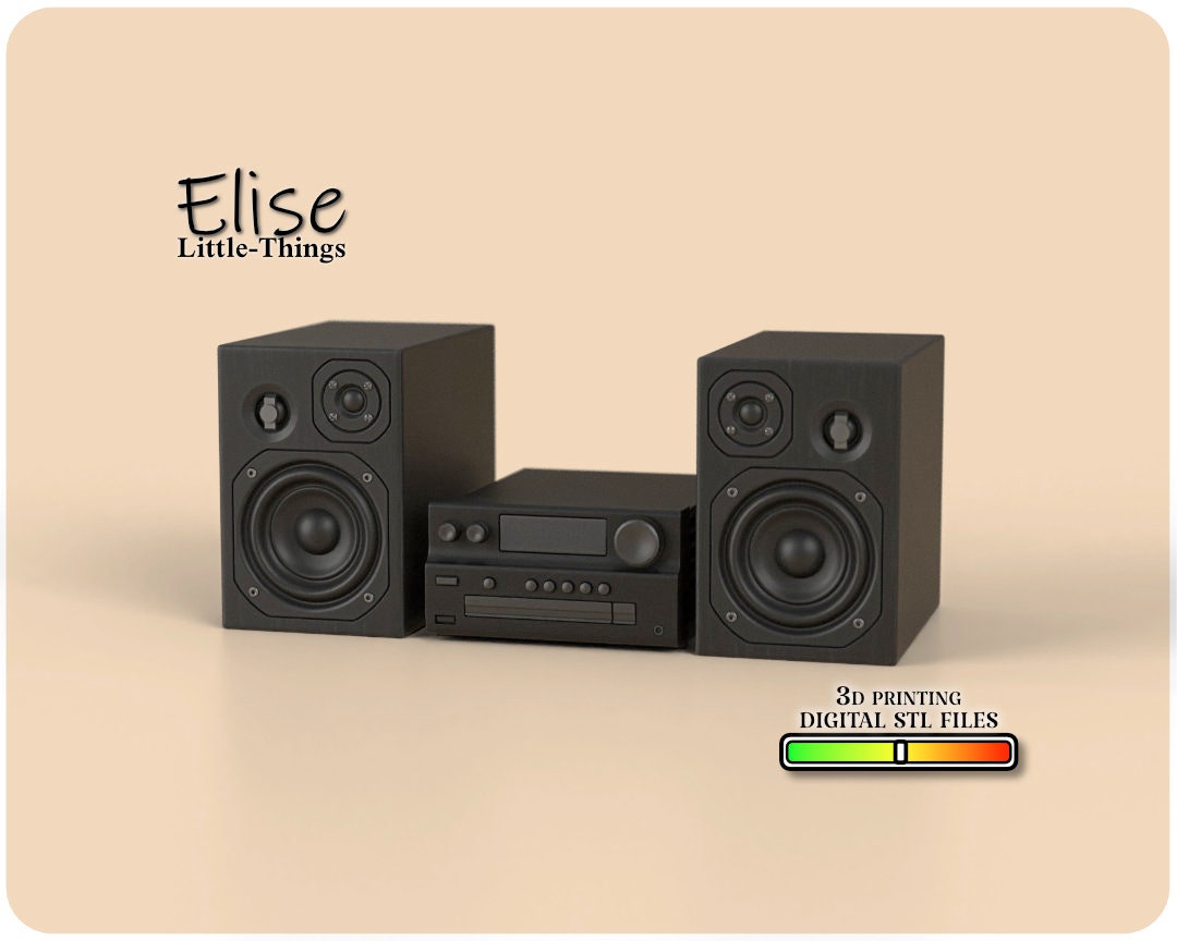 1:12 Hi-fi System Player, 3D Printable Dollhouse Decor, High Quality ...