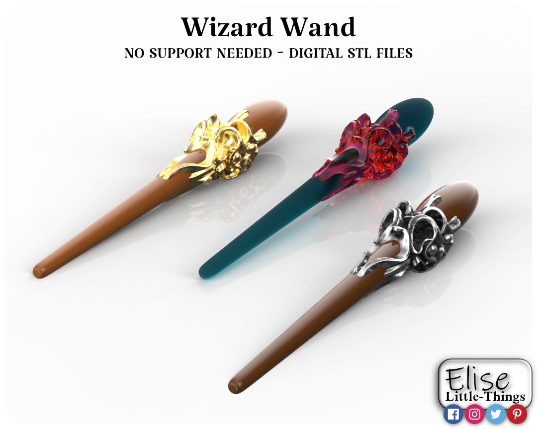 1:1 Wizard Wand, STL 3D Print, FDM or Resin Printer, Halloween Costume ...