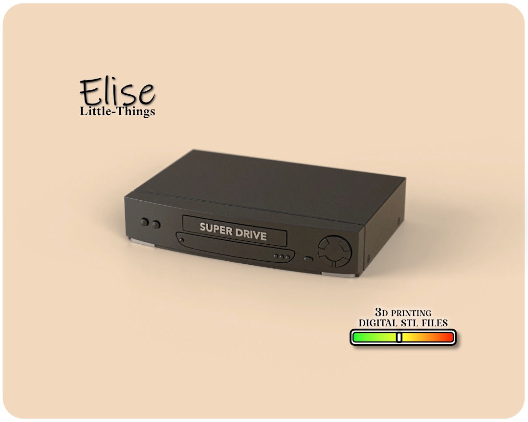 1:12 VHS Player, 3D Printable Dollhouse Decor, High Quality STL Files ...