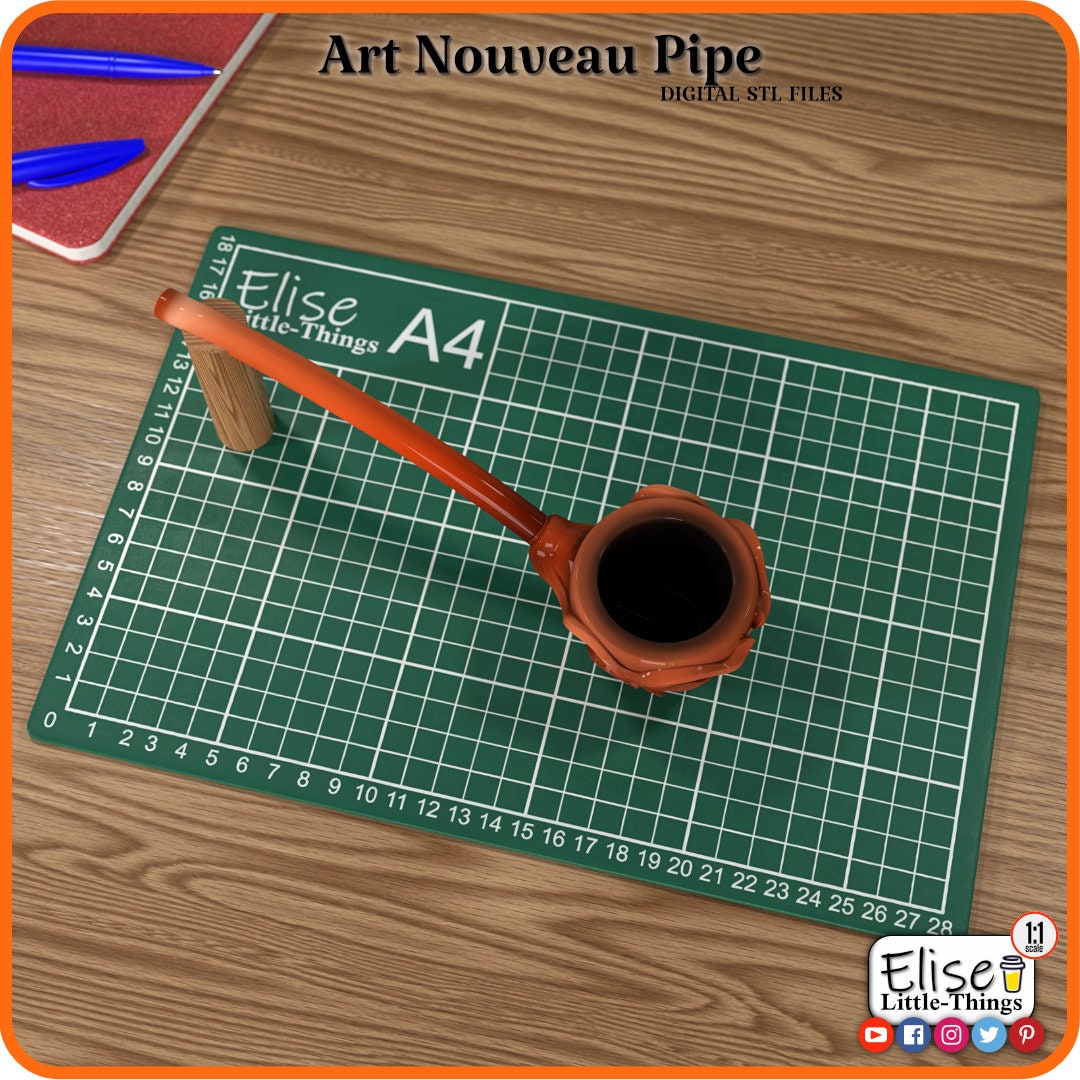 1:1 Art Nouveau Pipe STL Files for 3D Printing FDM or Resin - Etsy