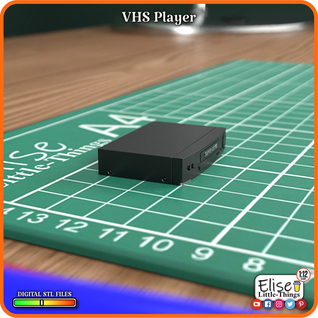1:12 VHS Player, 3D Printable Dollhouse Decor, High Quality STL Files ...