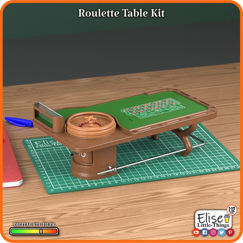1:12 Scale Dollhouse Casino Roulette Wheel Table Kit (STL File) - Etsy