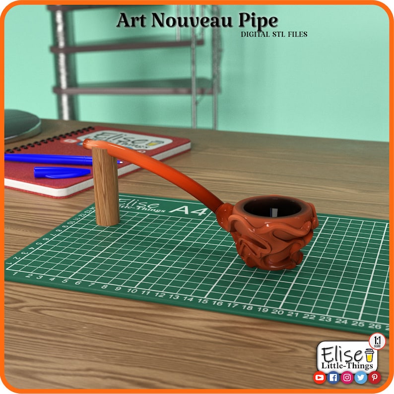 1:1 Art Nouveau Pipe STL Files for 3D Printing FDM or Resin - Etsy