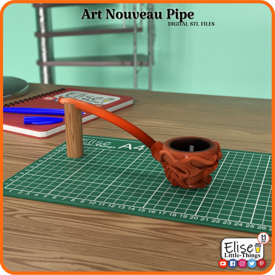1:1 Art Nouveau Pipe STL Files for 3D Printing FDM or Resin - Etsy