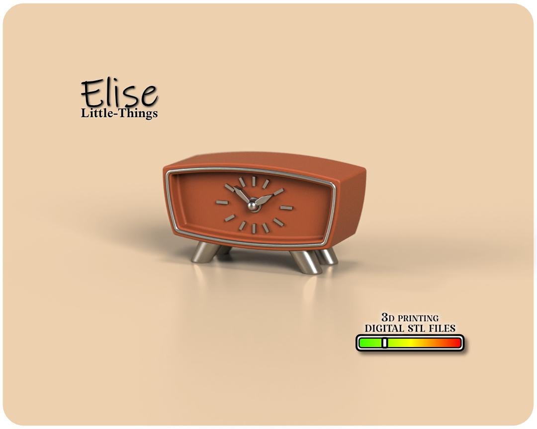 1960s Dollhouse Clock: 3D Printable Miniature (STL File) - Etsy